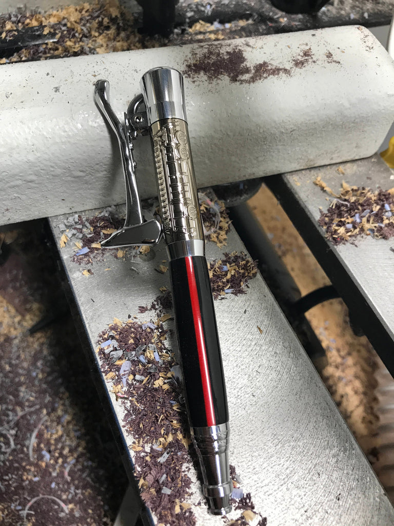 Firefighter Pen - Thin Red Line Pen – Nate's Woodshop
